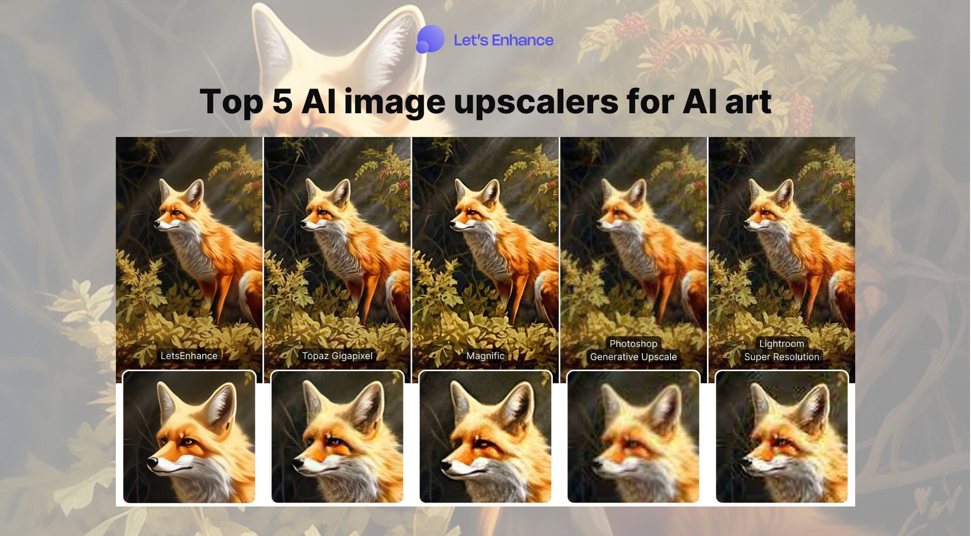 Top 5 AI Image Upscalers for AI Art [2026] | LetsEnhance